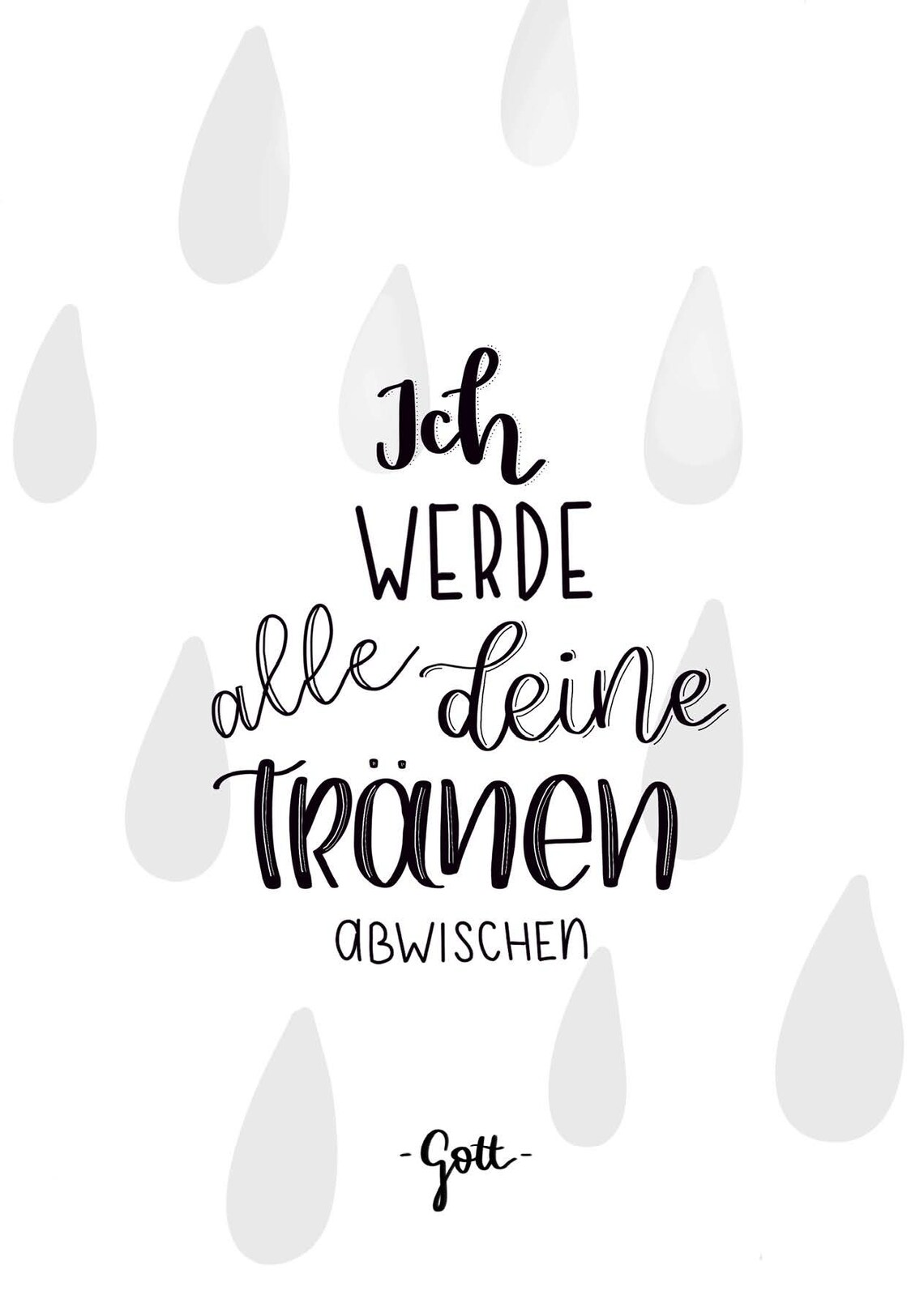 Postcard "i Will Wipe Away All Your Tears" – Revelation 21:4 ...