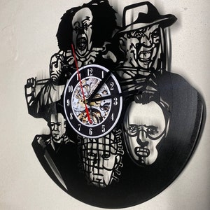 Made in Ukraine, Scary Movie Vinyl Record Cut Out Clock Horror Movie ...
