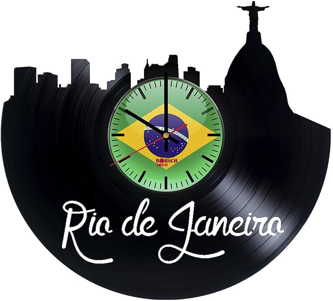 Rio De Janeiro Vinyl Record Clock: Brazil Carnival Decor - Etsy