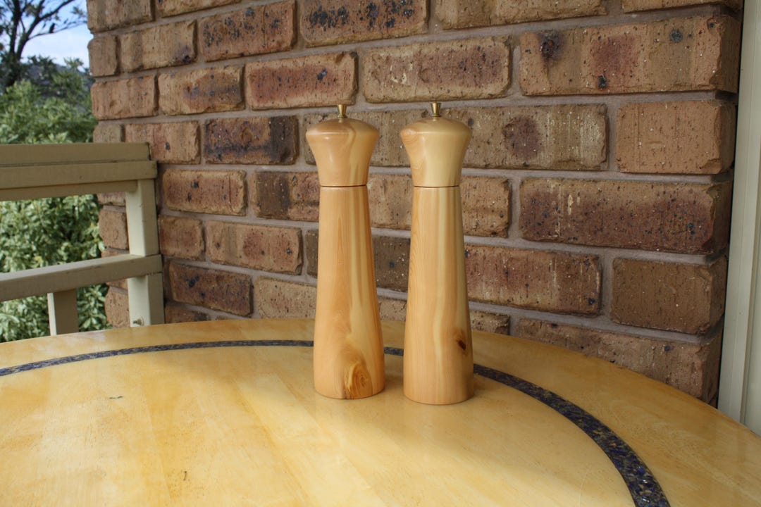 Tasmanian Huon Pine Salt and Pepper Grinders - Etsy