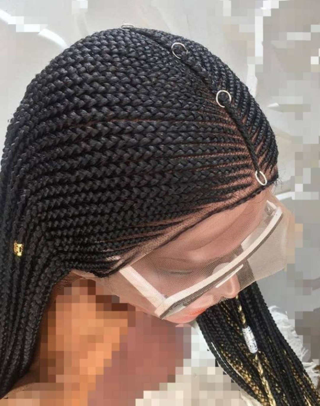 Pattern Corn Row Ghana Weaving Braided Wig - Etsy