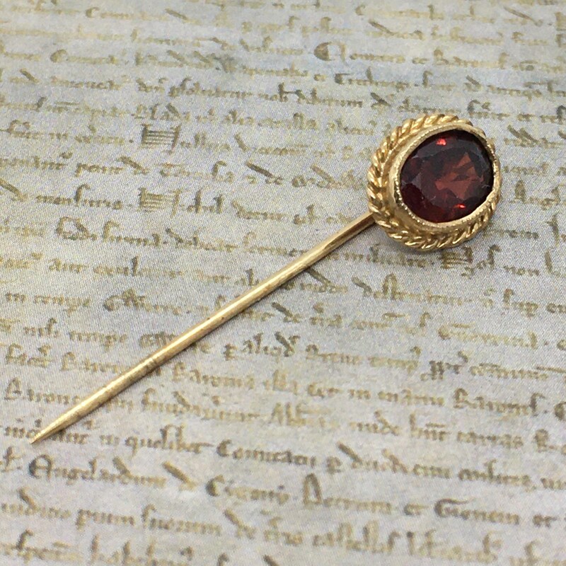 Garnet Stick Pin - Etsy