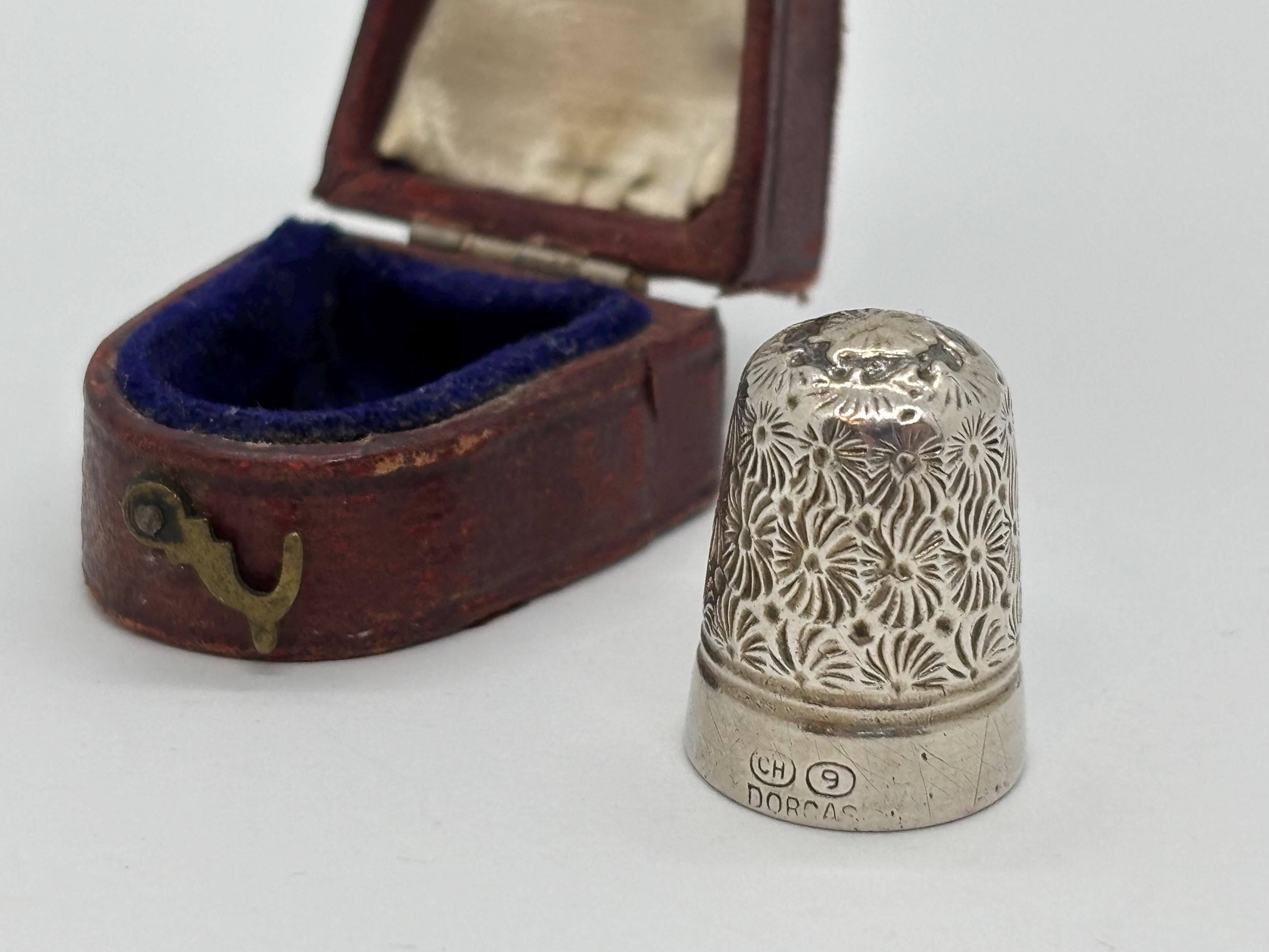 Vintage Charles Horner Silver Plated Dorcas Thimble in Original Fitted ...