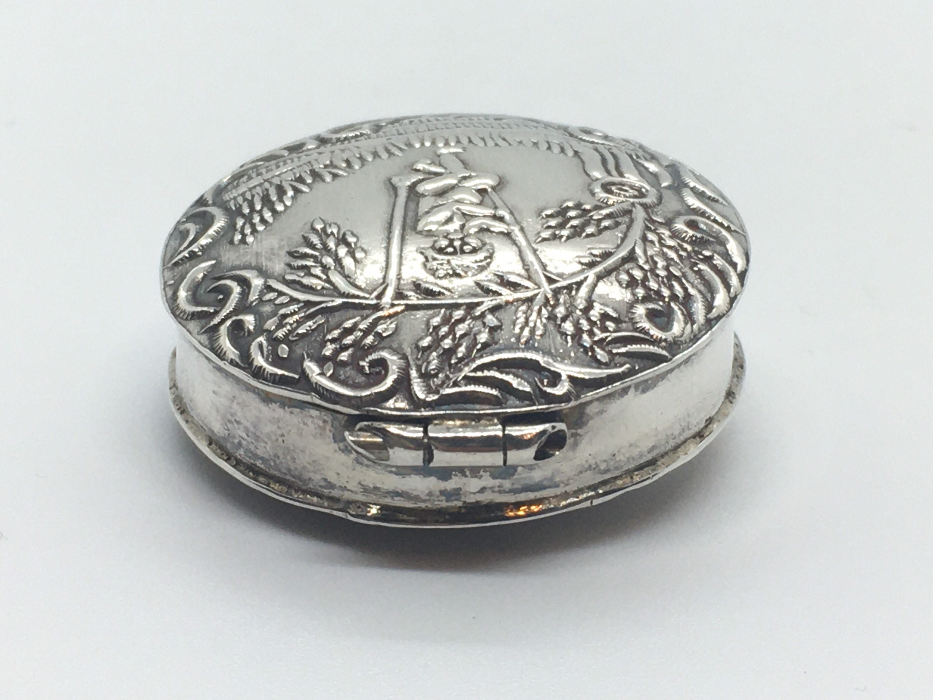 Decorative Vintage 1930s Solid Silver Hinged Pill Pot 35mm - Etsy UK