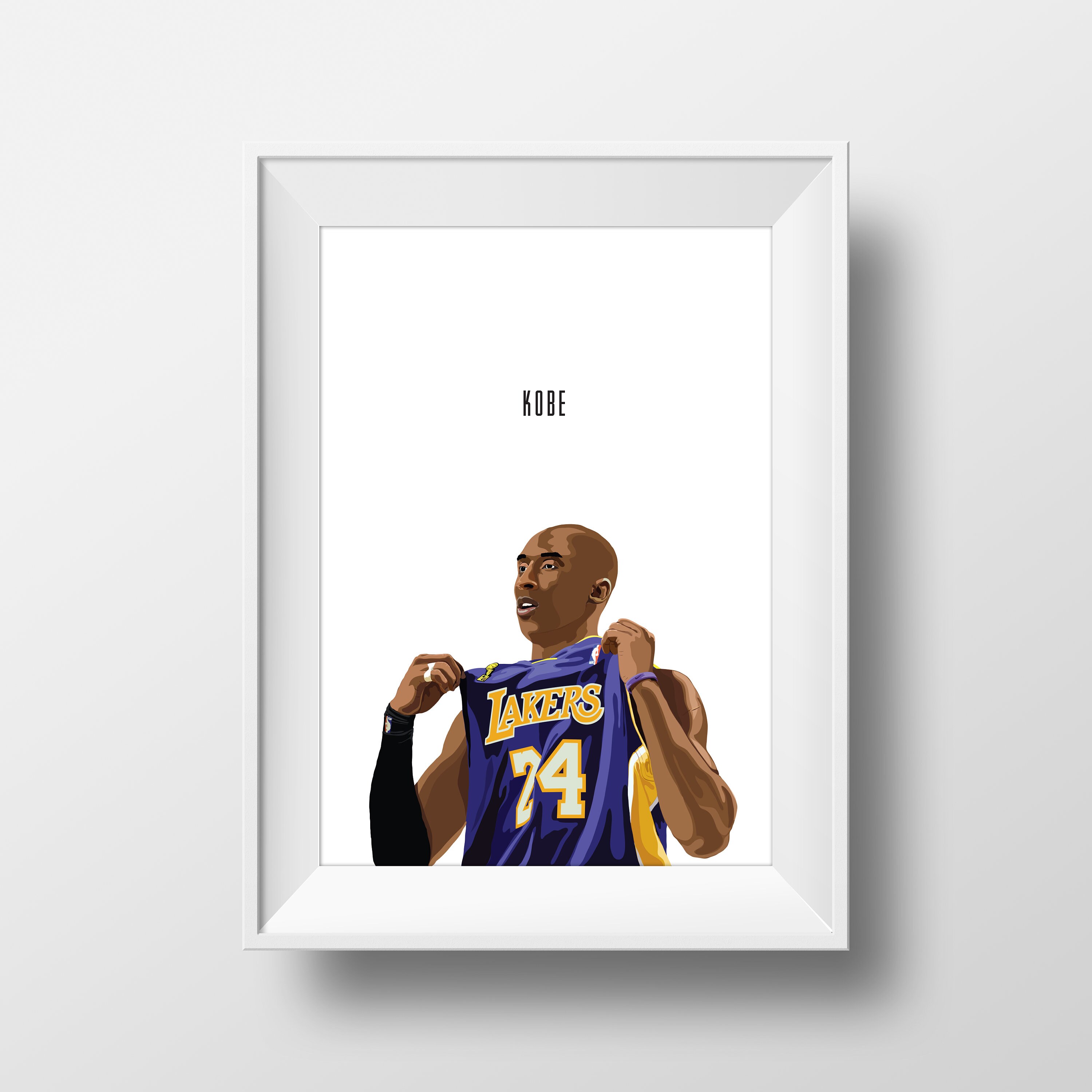 Kobe Bryant Poster NBA Art Lakers Poster Basketball Art Lakers Fan Art ...