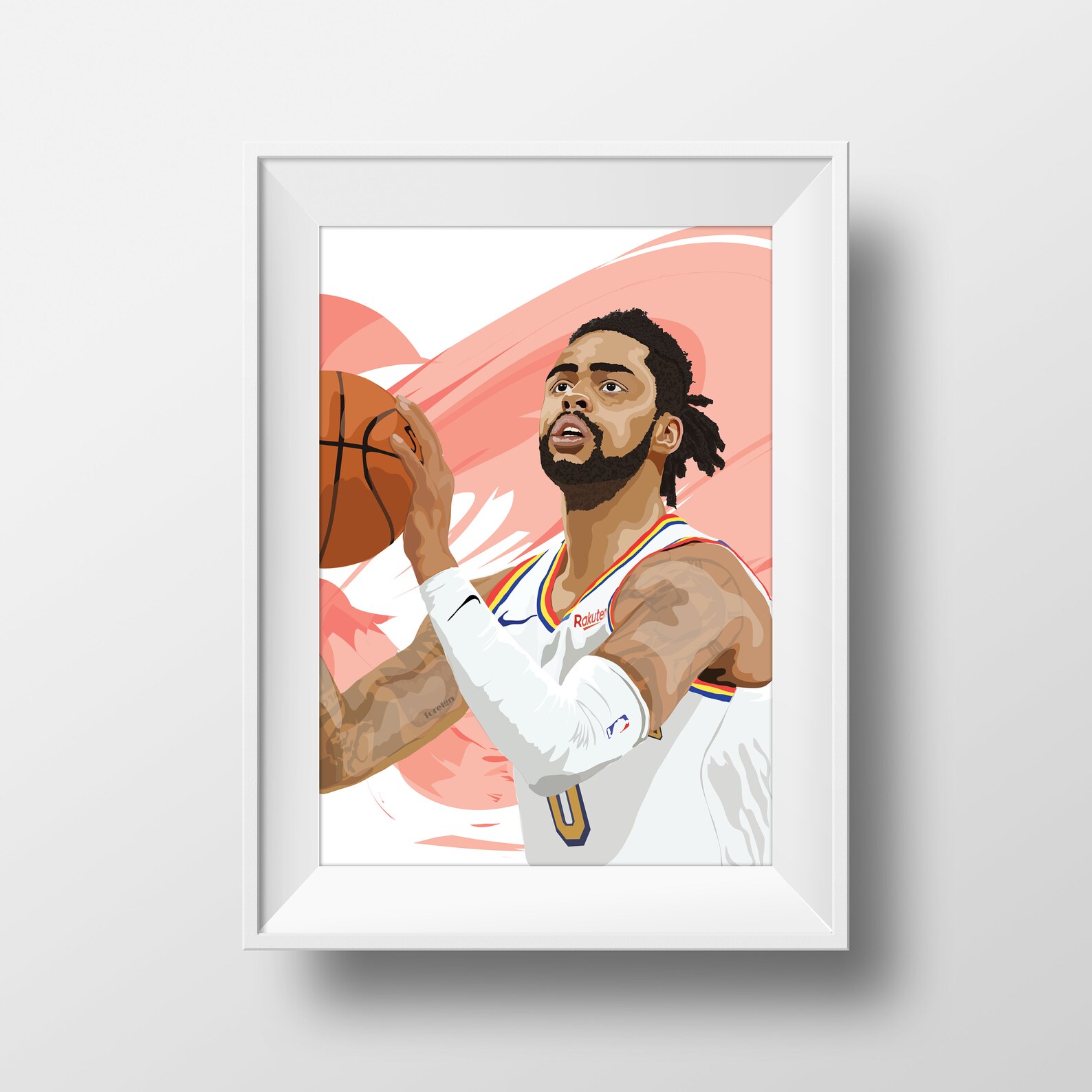 Buy D'angelo Russell Poster NBA Art NBA Poster Timberwolves Art ...