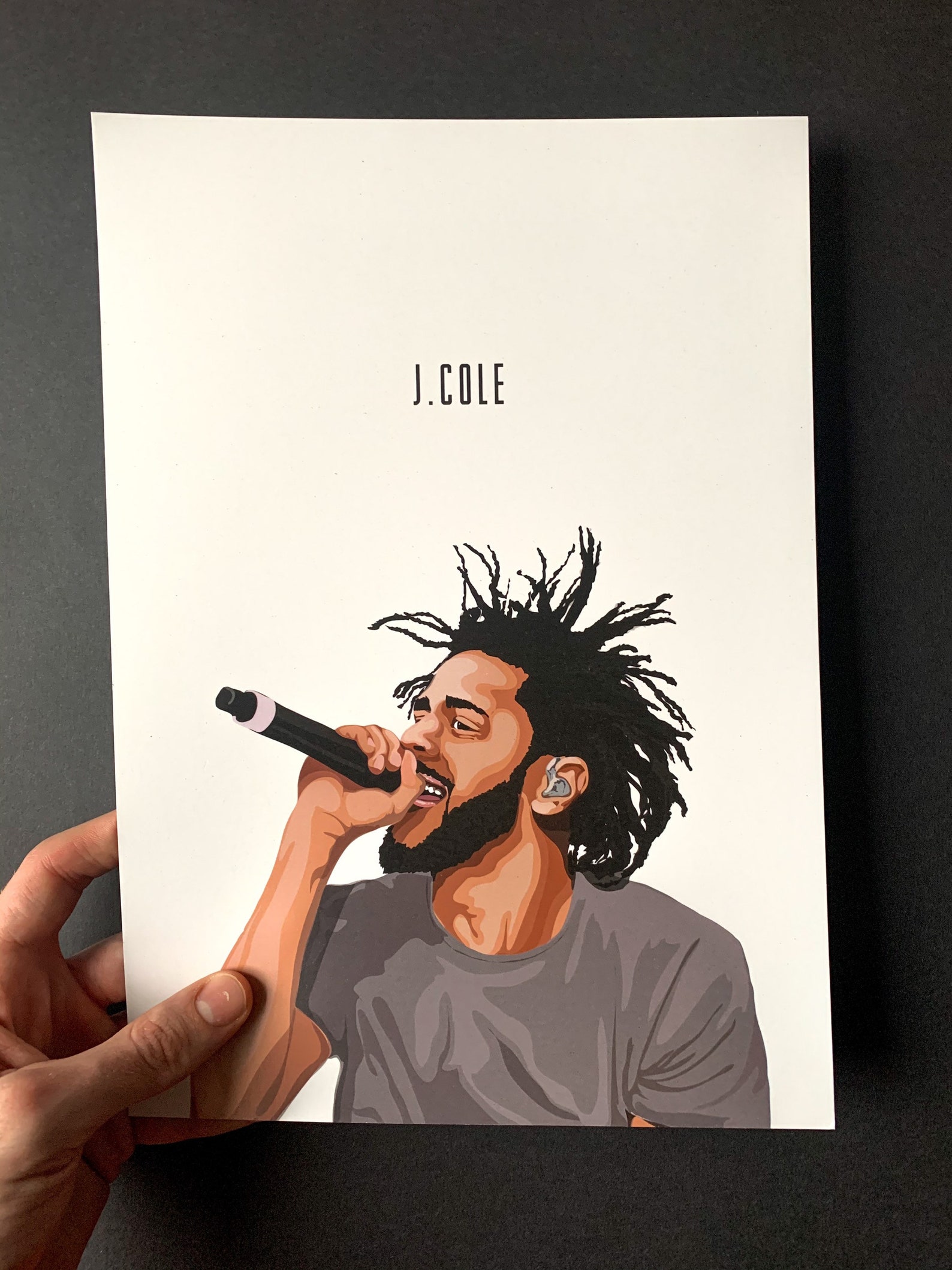 J Cole Digital Illustration Poster Rap Art Dreamville - Etsy UK