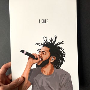 J Cole Digital Illustration Poster Rap Art Dreamville - Etsy UK
