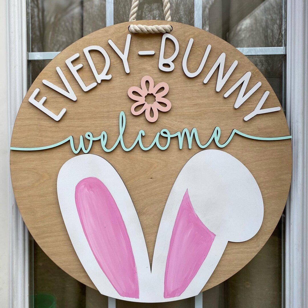 Every Bunny Welcome Door Hanger - Etsy