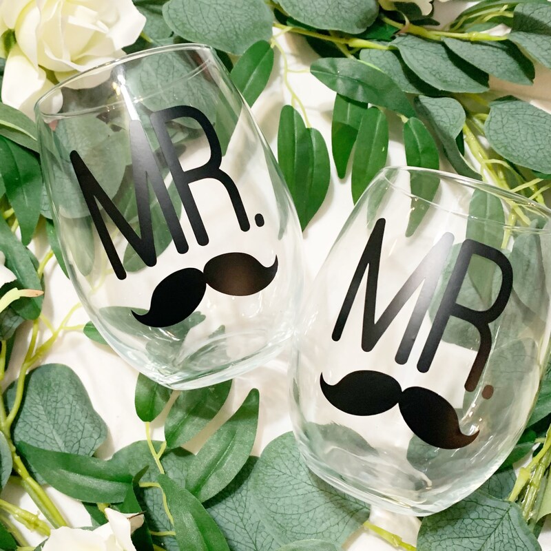 Mustache Wine Glass - Etsy