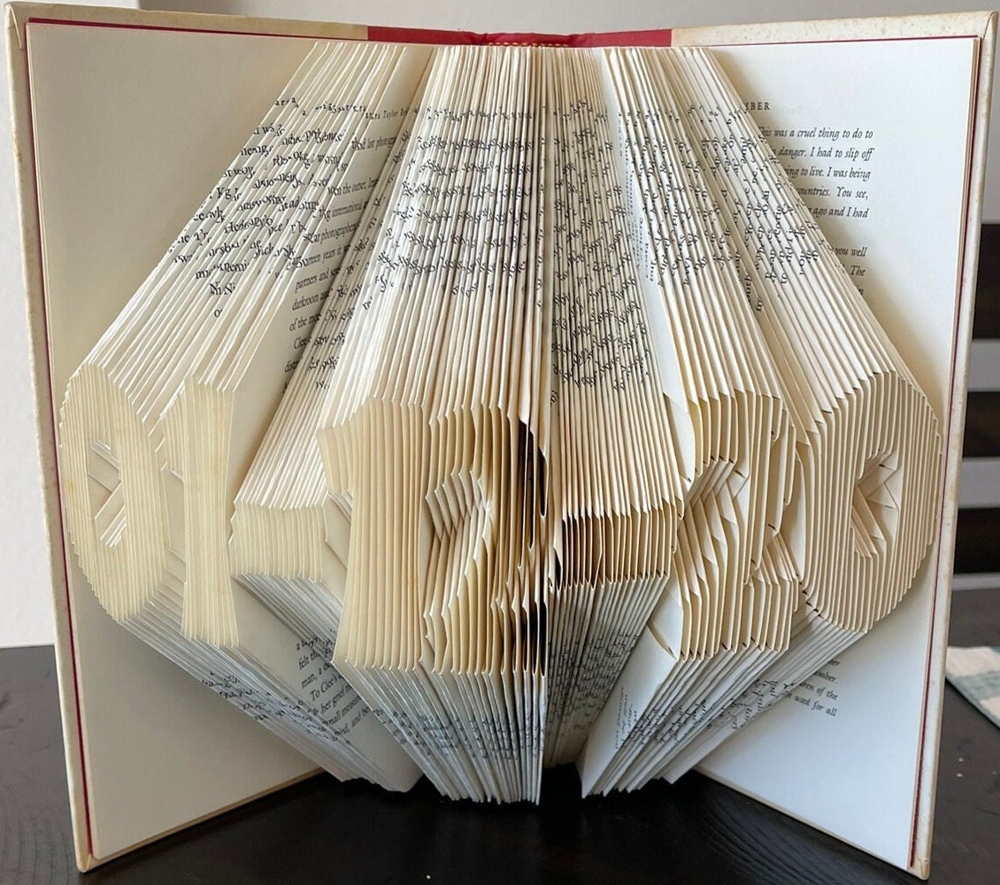 Personalized Date Book Folding Art – Custom Anniversary Gift - Etsy