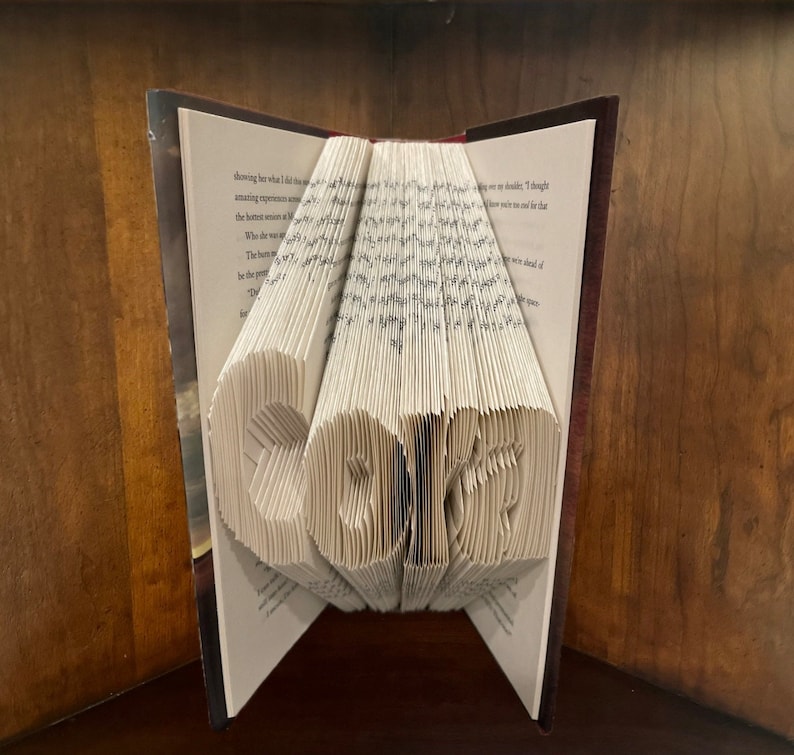 Personalized Book Folding Art - Custom Book Sculpture - Handcrafted ...