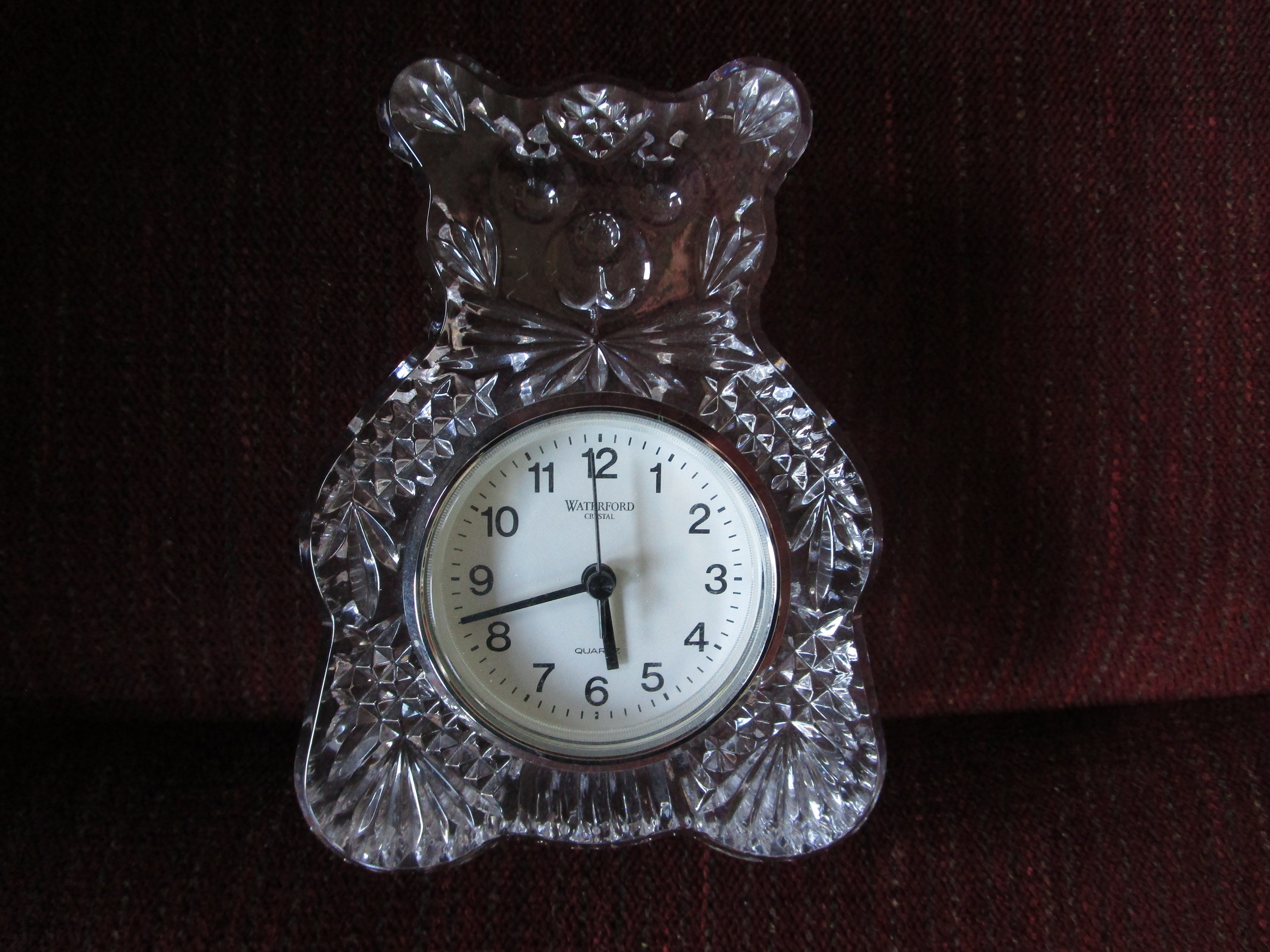 Vintage WATERFORD Crystal Teddy Bear Clock - Etsy