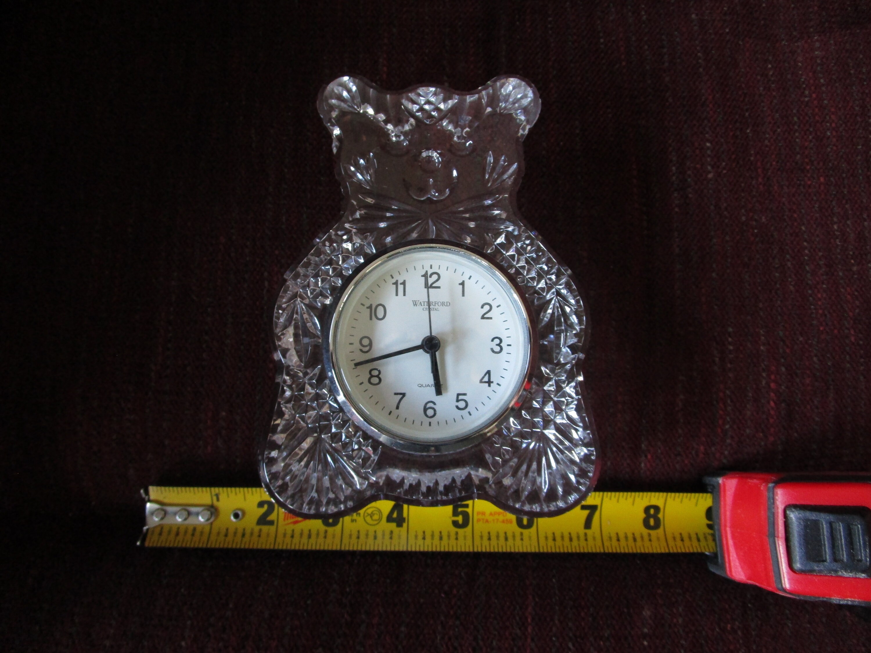 Vintage WATERFORD Crystal Teddy Bear Clock - Etsy