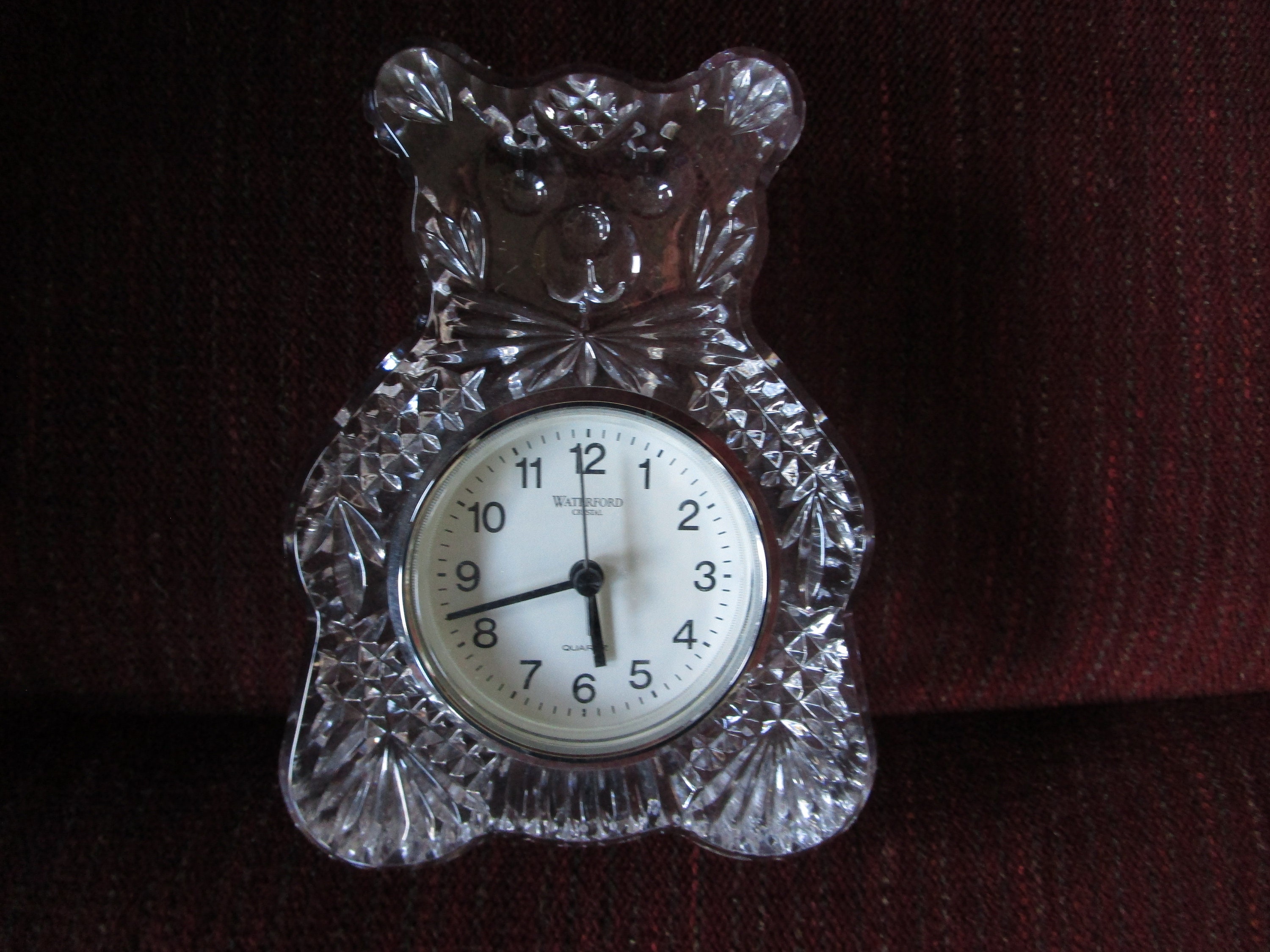 Vintage WATERFORD Crystal Teddy Bear Clock - Etsy