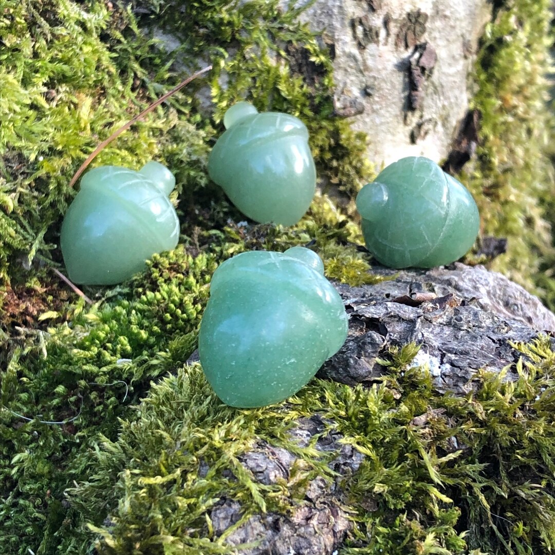 Crystal Acorns, Bloodstone Acorns, Green Aventurine Acorns - Etsy UK