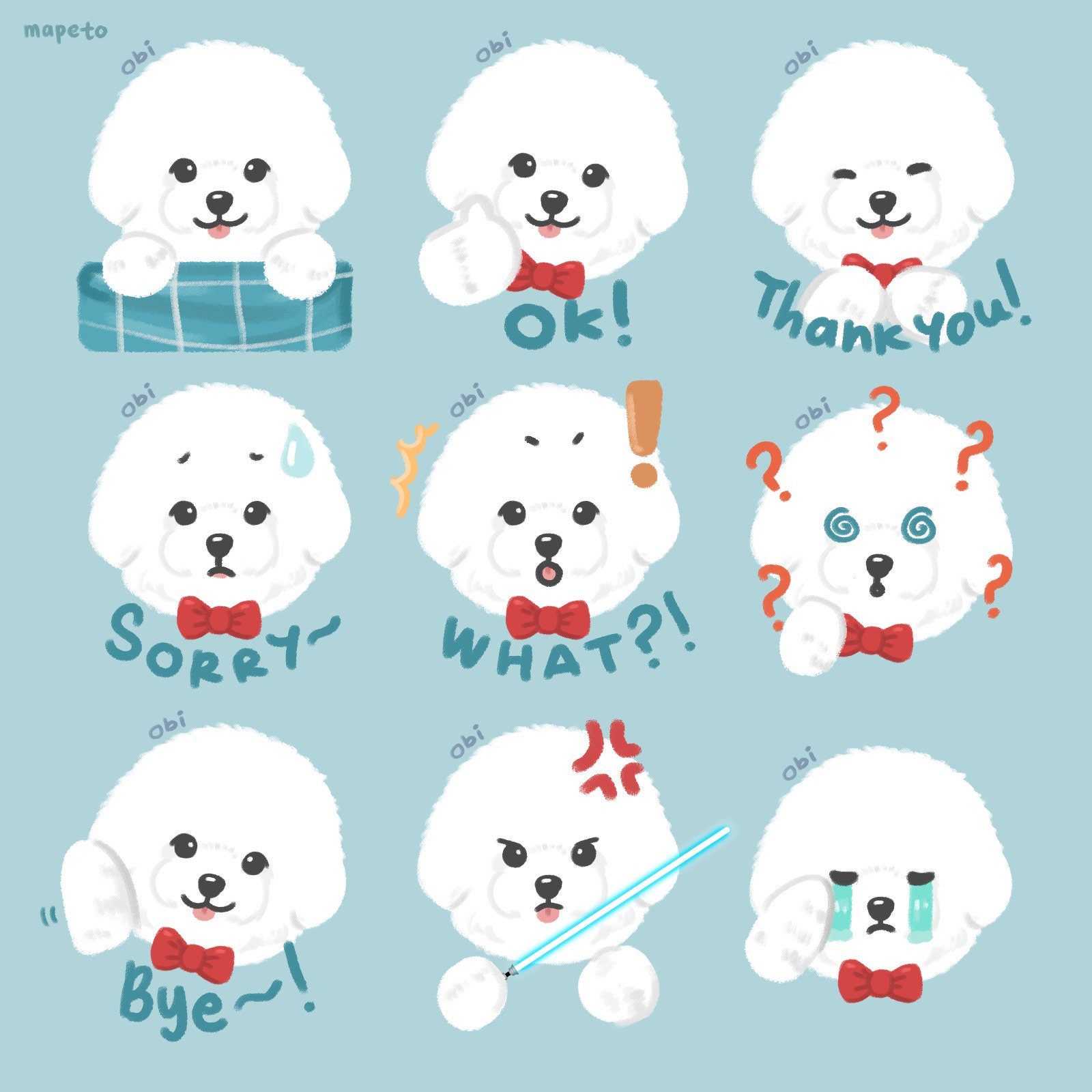 9 Expressions - Whatsapp Stickers Pack by Mapeto Illustration (1 Pet ...
