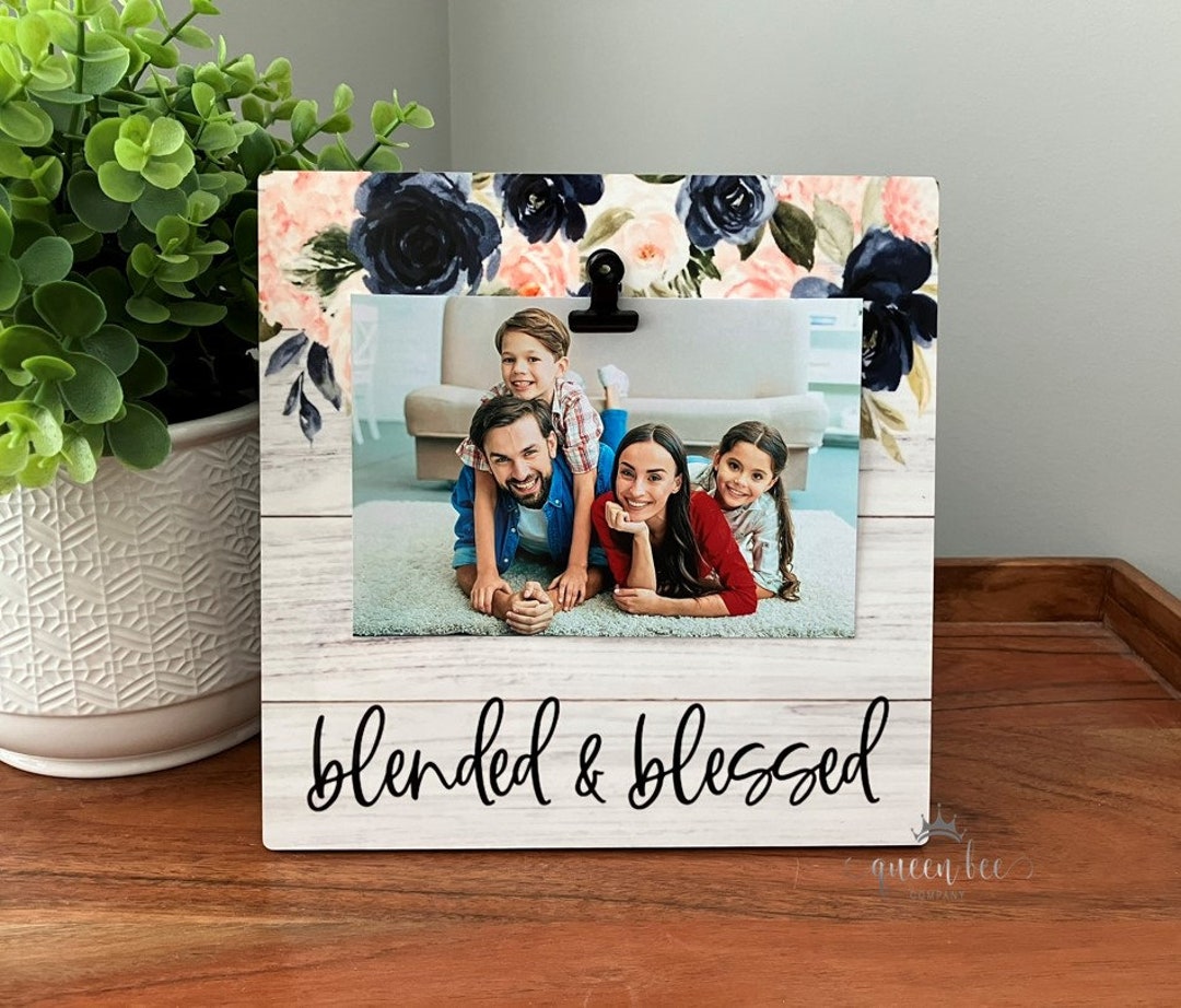 Blended and Blessed Picture Frame Blended Family Frame Adoption Gift ...