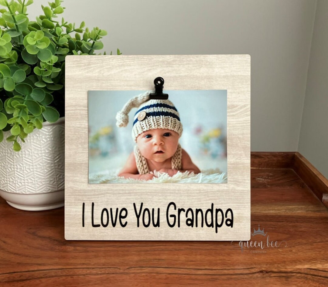 I Love You Grandpa Picture Frame Grandpa Picture Frame Father's Day ...