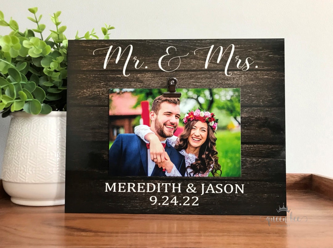 Personalized Mr. & Mrs. Picture Frame Wedding Picture Frame Newlyweds ...