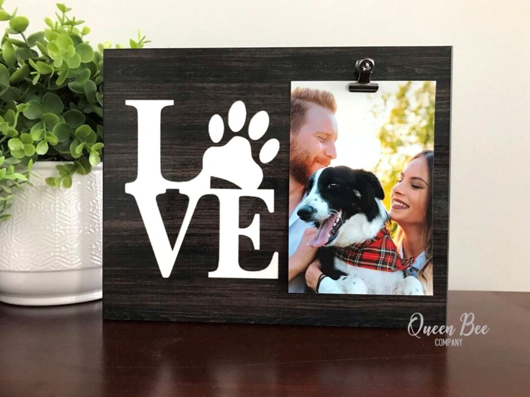 Dog Picture Frame Dog Frame Dog Lover Gift Pet Picture Frame Love Paw ...