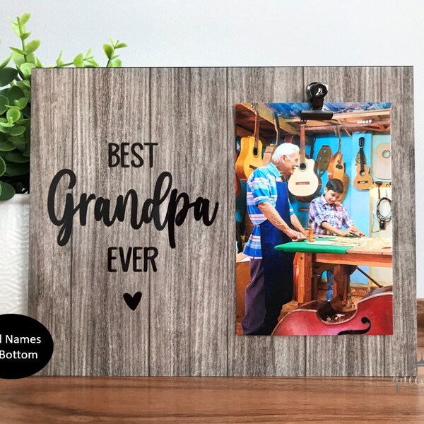Best Grandpa Ever Picture Frame - Etsy