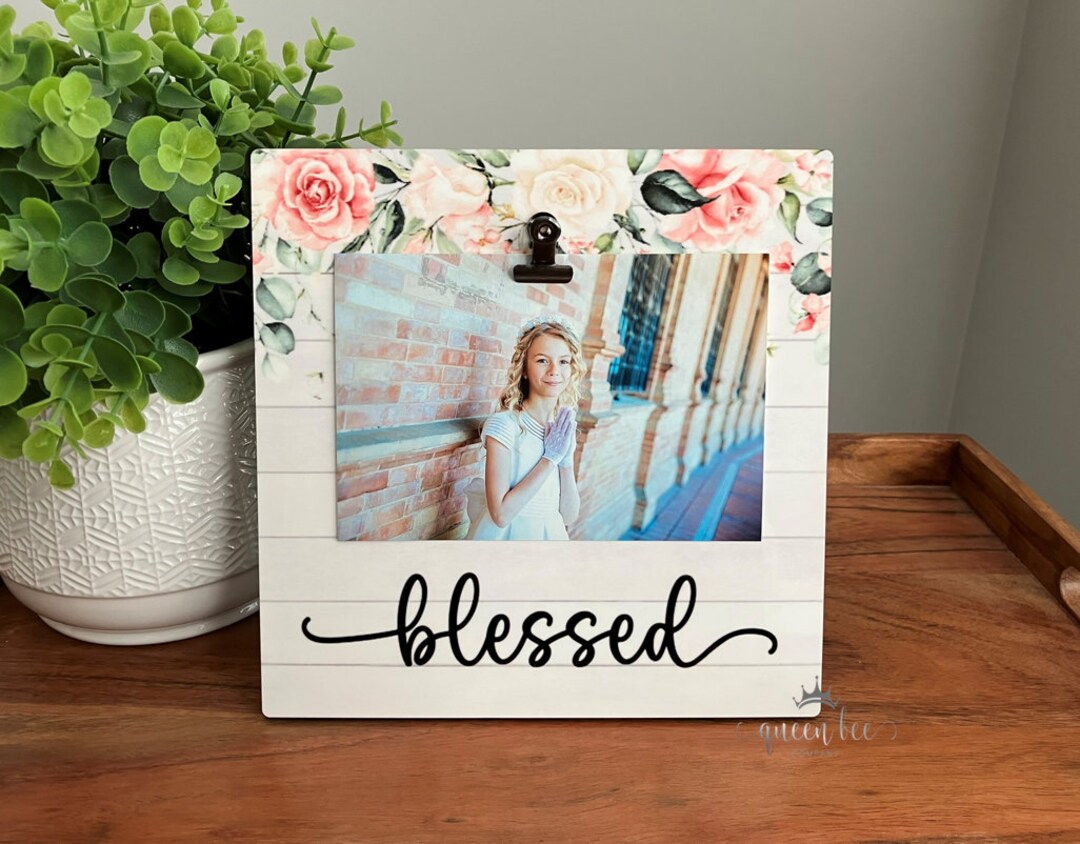 Blessed Frame Blended Family Frame First Communion Gift Baptism Picture ...