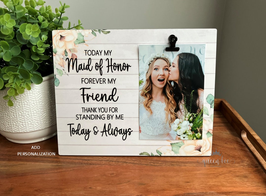 Personalized Maid of Honor Picture Frame Maid of Honor Gift Wedding ...