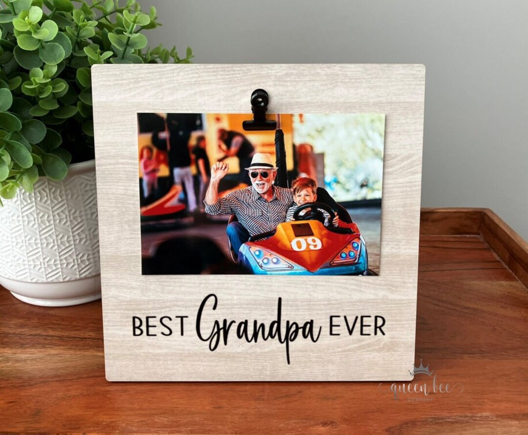 Best Grandpa Ever Picture Frame Grandpa Picture Frame Father's Day Gift ...