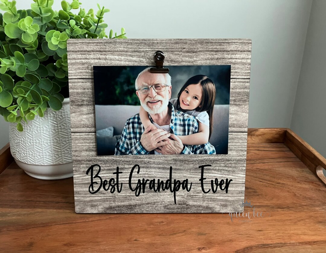 Best Grandpa Ever Picture Frame Grandpa Picture Frame - Etsy