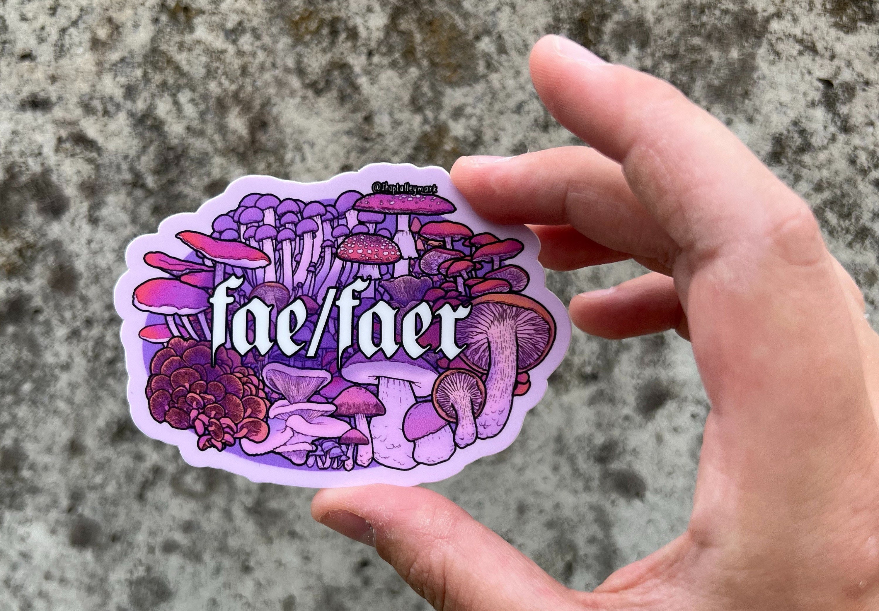 Fae Faer Pronouns Vinyl Sticker Cottagecore Sticker Fae/faer - Etsy