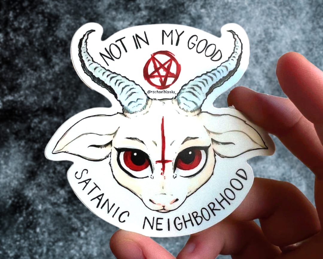 Sarcastic Satanic Vinyl Sticker, Baphomet, 666, Funny Saying, Dark ...