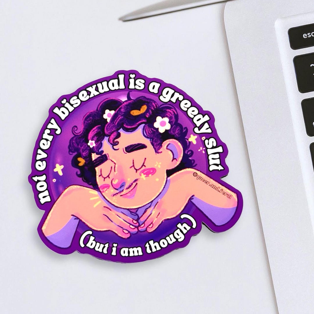 LGBT Sticker, Bisexual Vinyl Decal, LGBTQ, Bi Laptop Decal, Waterproof ...