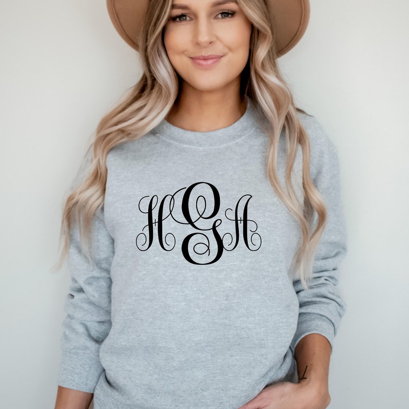 Monogram Sweatshirt - Etsy