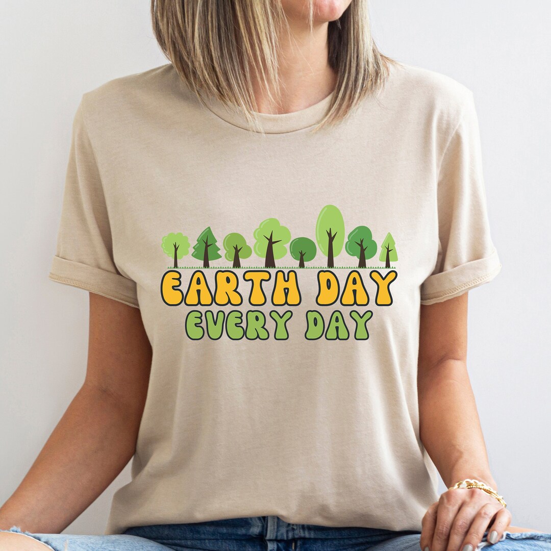 Earth Day Every Day Shirt: Retro Climate Change Graphic Tee, Save the ...