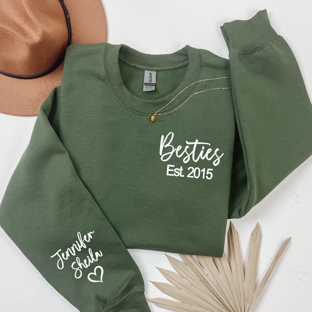 Personalized Besties Sweatshirt, Best Friends Crewneck, Girls Weekend ...