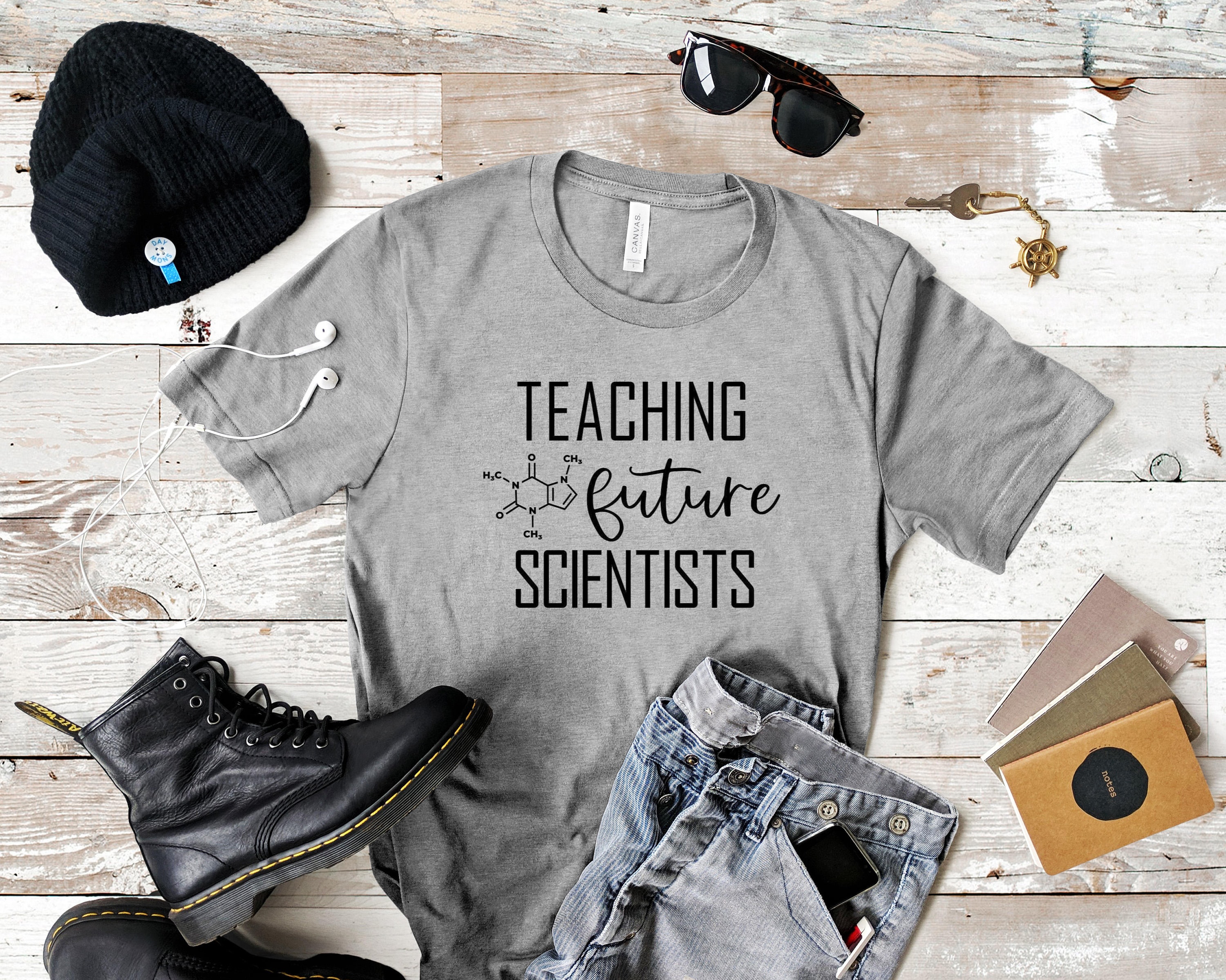 Teaching Future Scientists Shirt: Science Teacher Graphic Tee ...