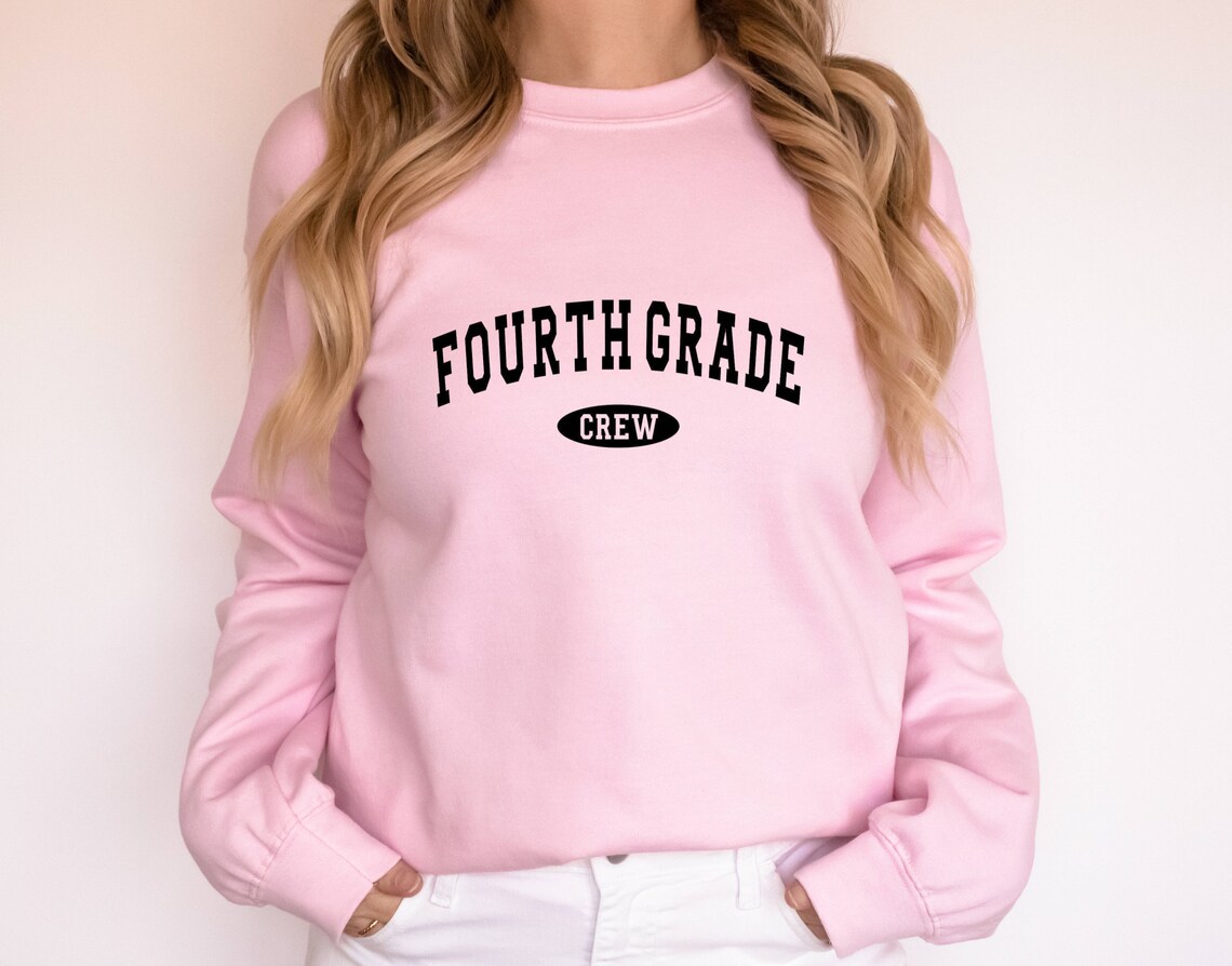 Fourth Grade Crew Sweatshirt, 4th Grade Teacher Shirt, Personalized 4th ...