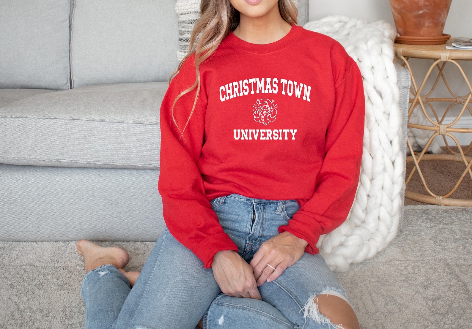 Christmastown University Sweatshirt, Christmas Crewneck Sweatshirt ...