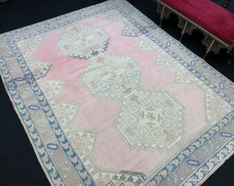 Vintage Pink Rug - Etsy