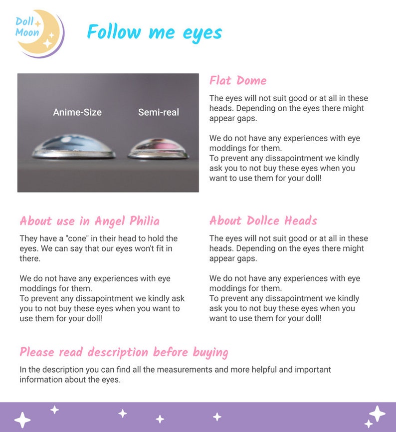 Jewel Follow Me Doll Eyes for Smart Doll, Dollfie Dream - Etsy