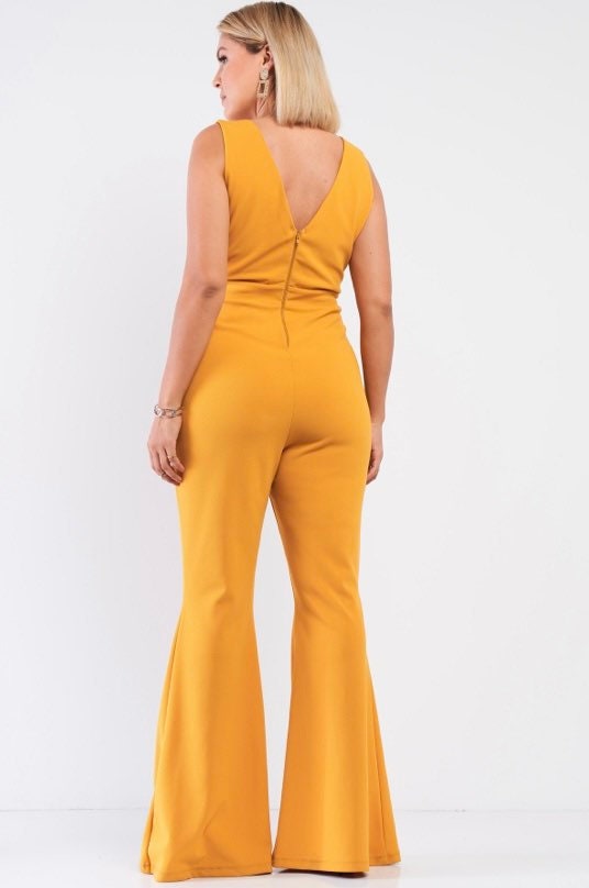 Plus Size Yellow Jumpsuit - Etsy