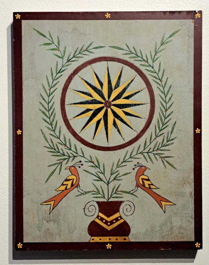 Distlefink Painting, Hex Sign Painting, Folk Art Painting, Pa Dutch ...