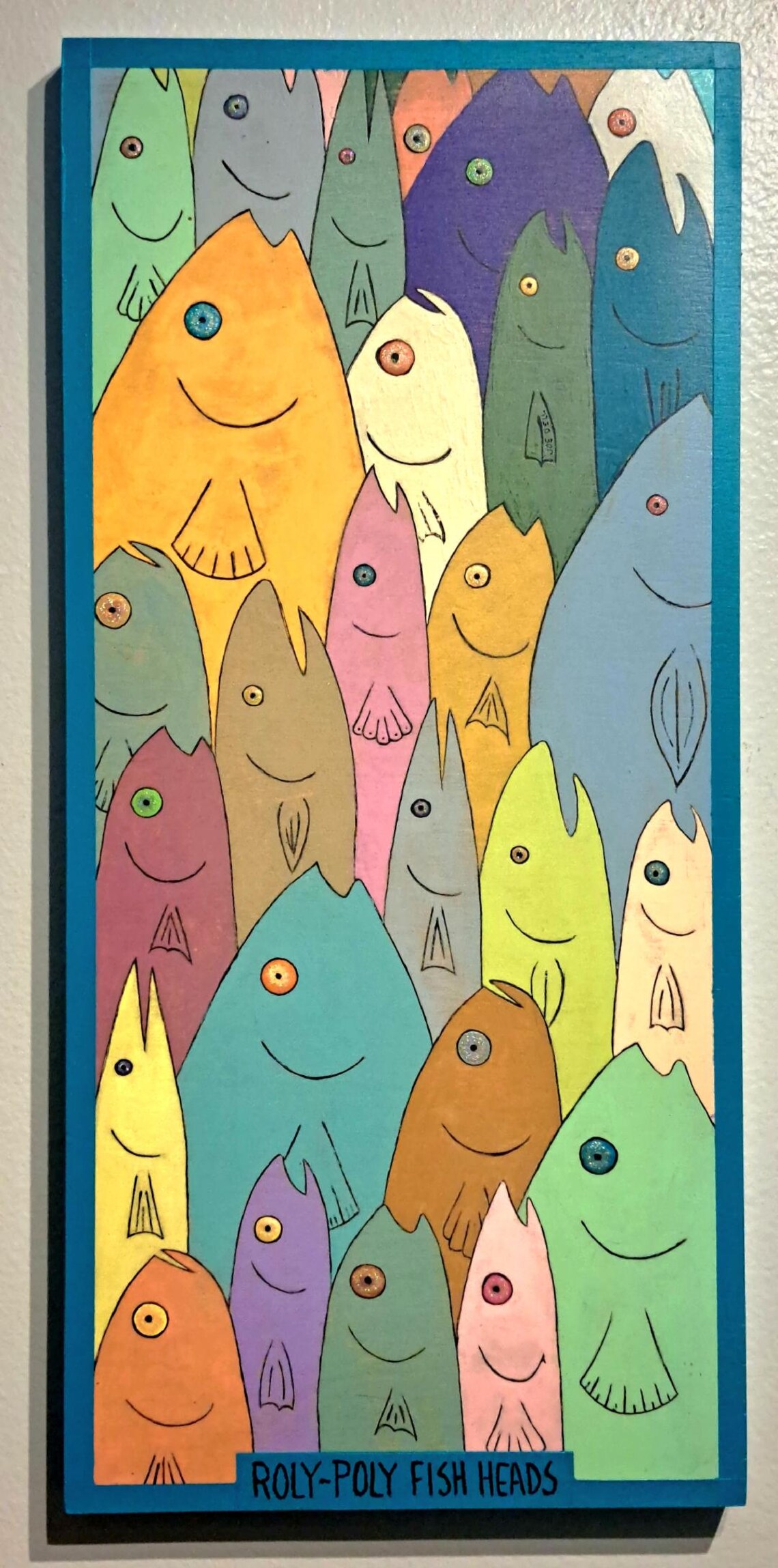 Fish Heads Folk Art Painting. - Etsy