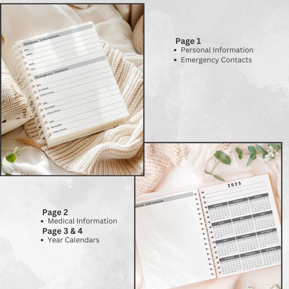 Student Planner - Gift for Friend - Academic Agenda - Monthly View ...
