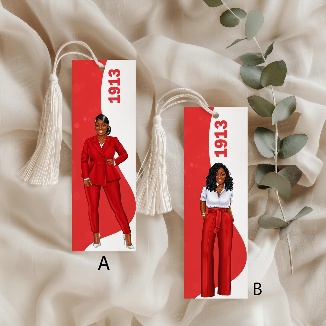 Delta Sigma Theta Bookmark for Black Women, 1913 Sorority Gift, Red ...