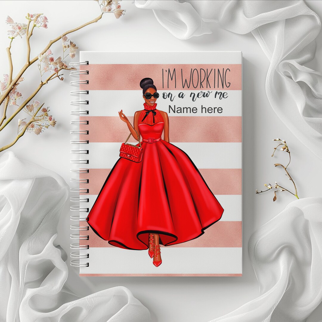 2026 Black Girl Custom Start Date Planner With Lines - Personalized ...