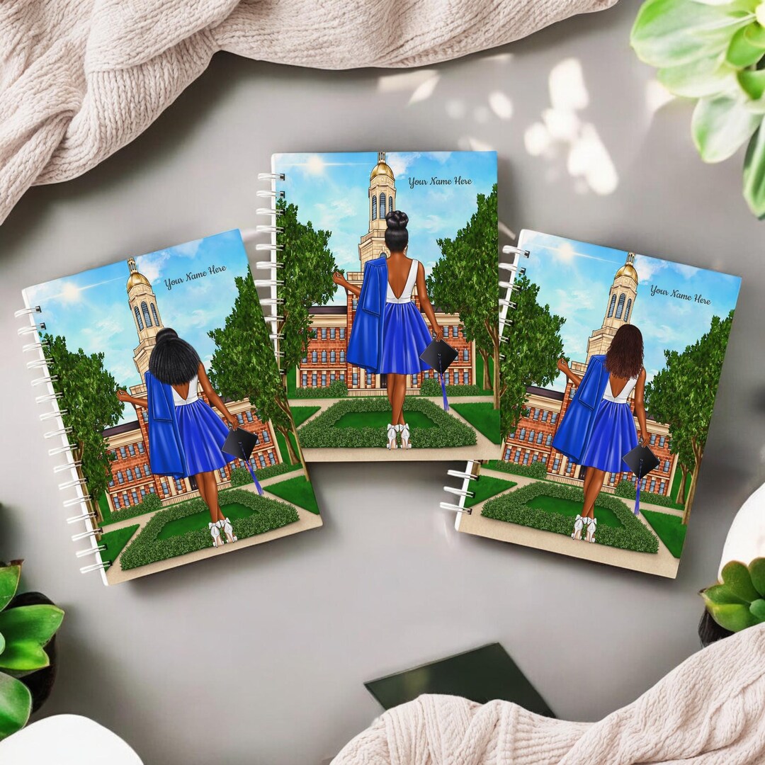 1920 Finer Sorority Graduation Notebook – Blue & White Gift - Senior ...