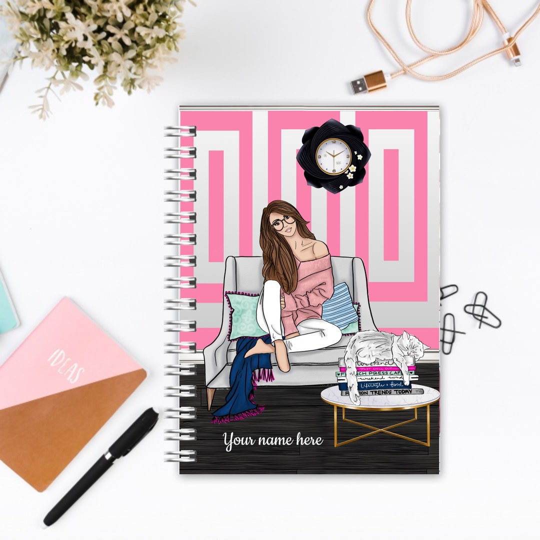 Custom Journal Personalized Notebook Girl Boss Daily - Etsy UK