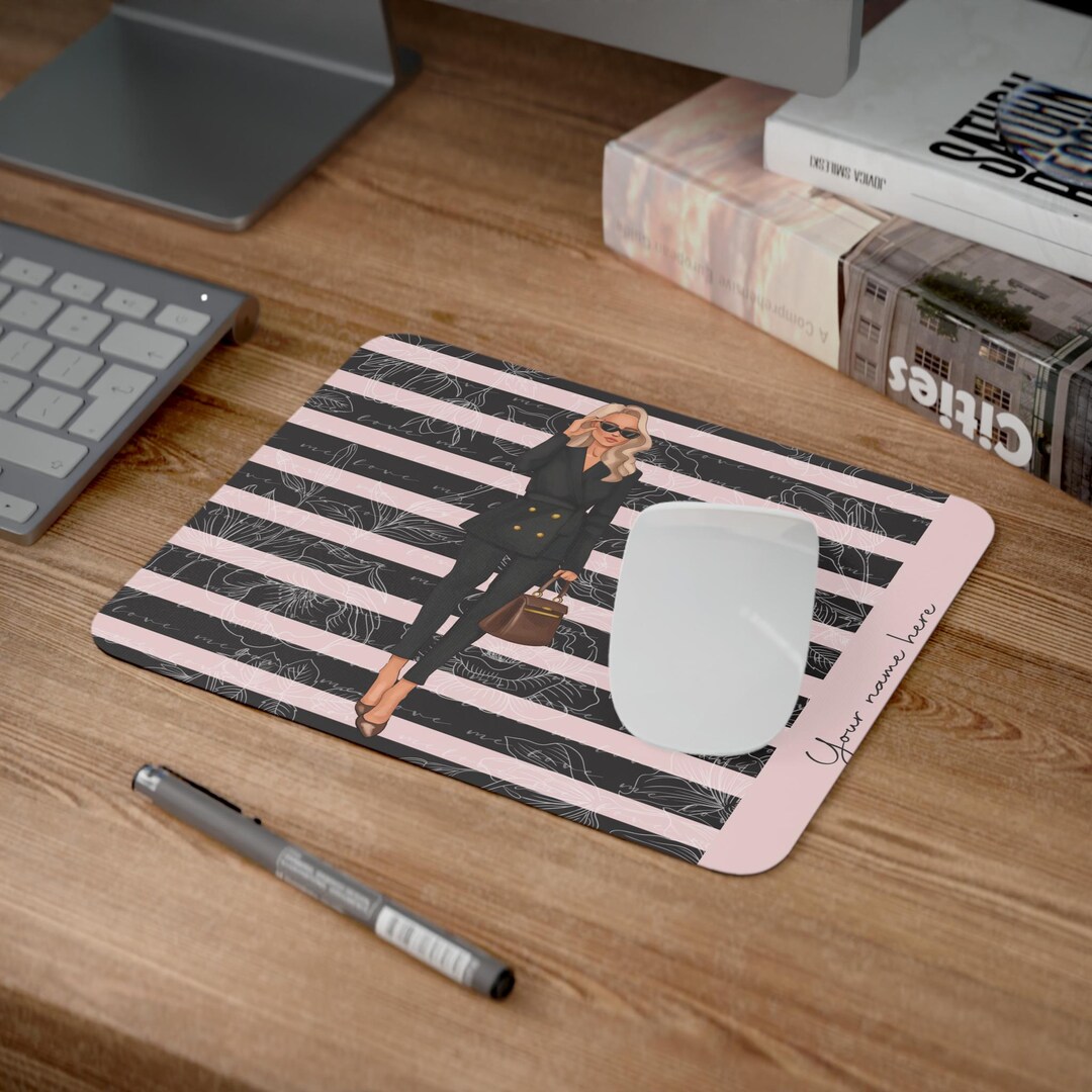Luxury Custom Mouse Pad - Feminine Office Decor - Personalized Name ...